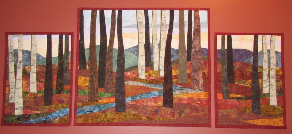 Triptych Art Quilts - Art Quilts by Sharon