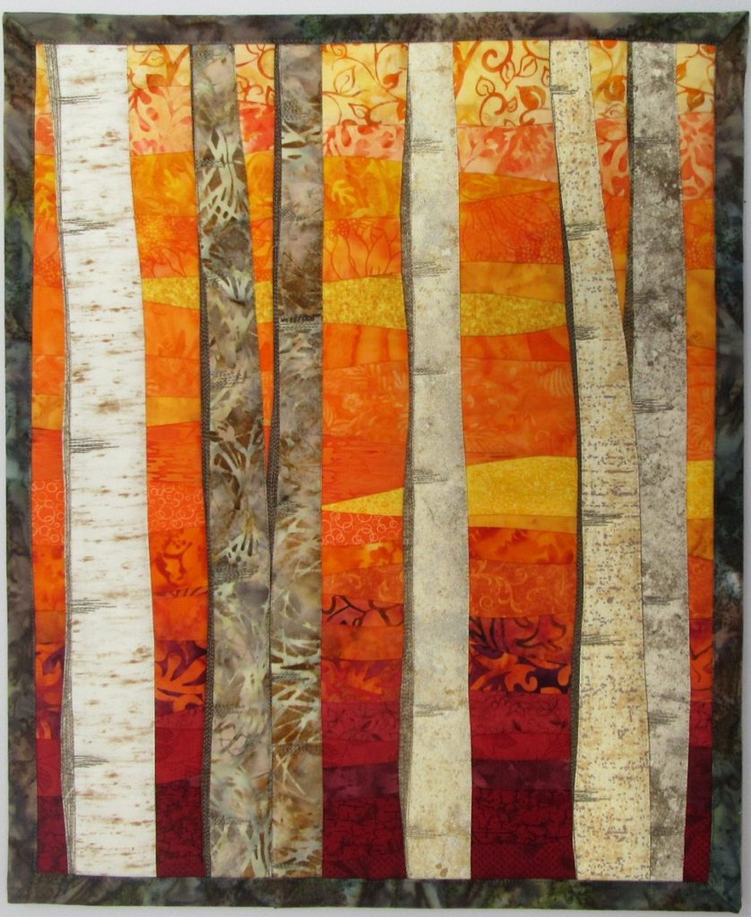 Birch Tree Art Quilts in Two Seasons - Art Quilts by Sharon
