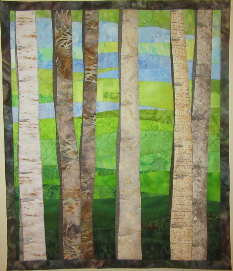Birch Tree Art Quilts in Two Seasons - Art Quilts by Sharon