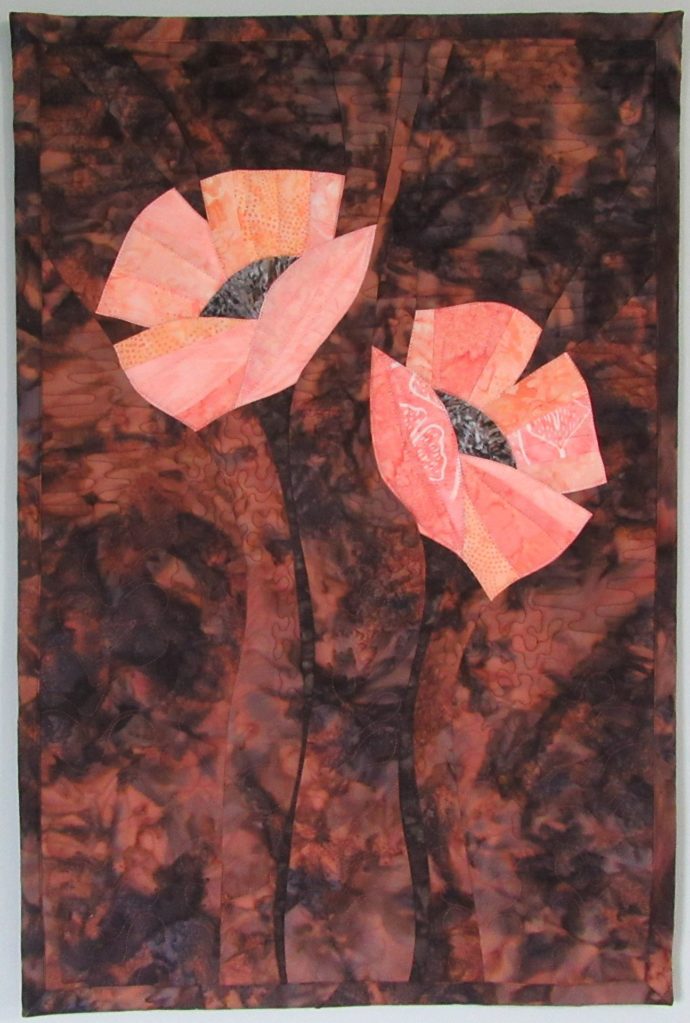 Four Poppy Quilts Finished - Art Quilts by Sharon