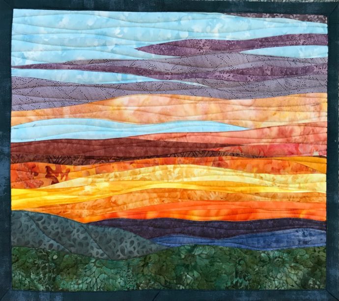 Sunsets and sunrises a continual inspiration for art quilts - Art ...