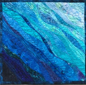 Ocean Colors create Soothing Art Quilt - Art Quilts by Sharon